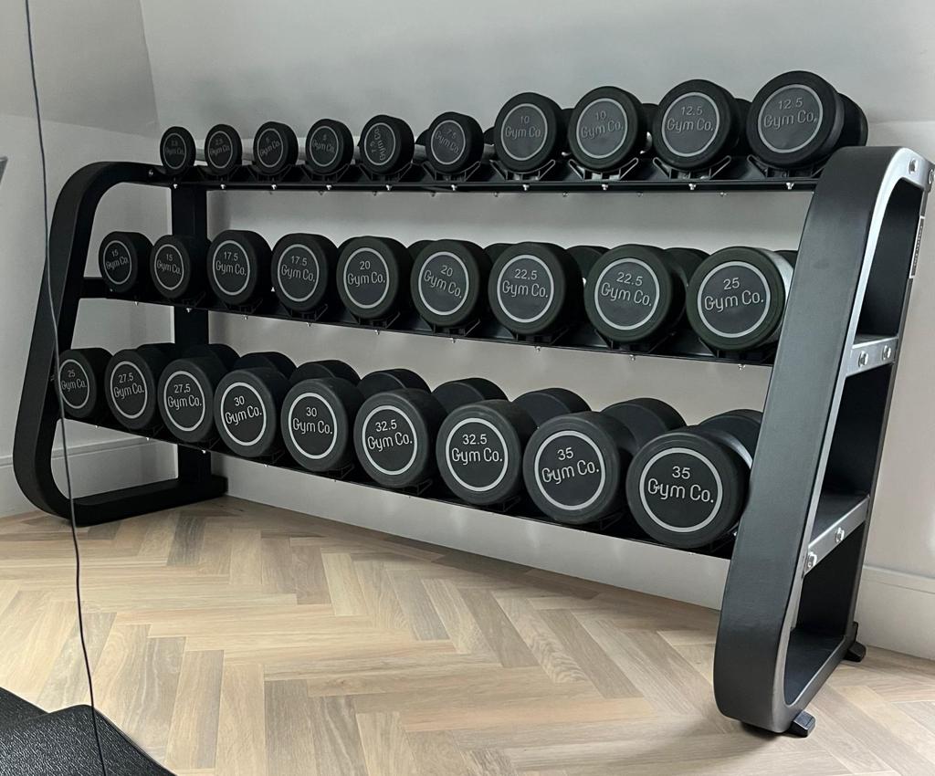 Final Reduction – HALF PRICE – Premium Round Dumbbell Set 2.5-35kg With ...